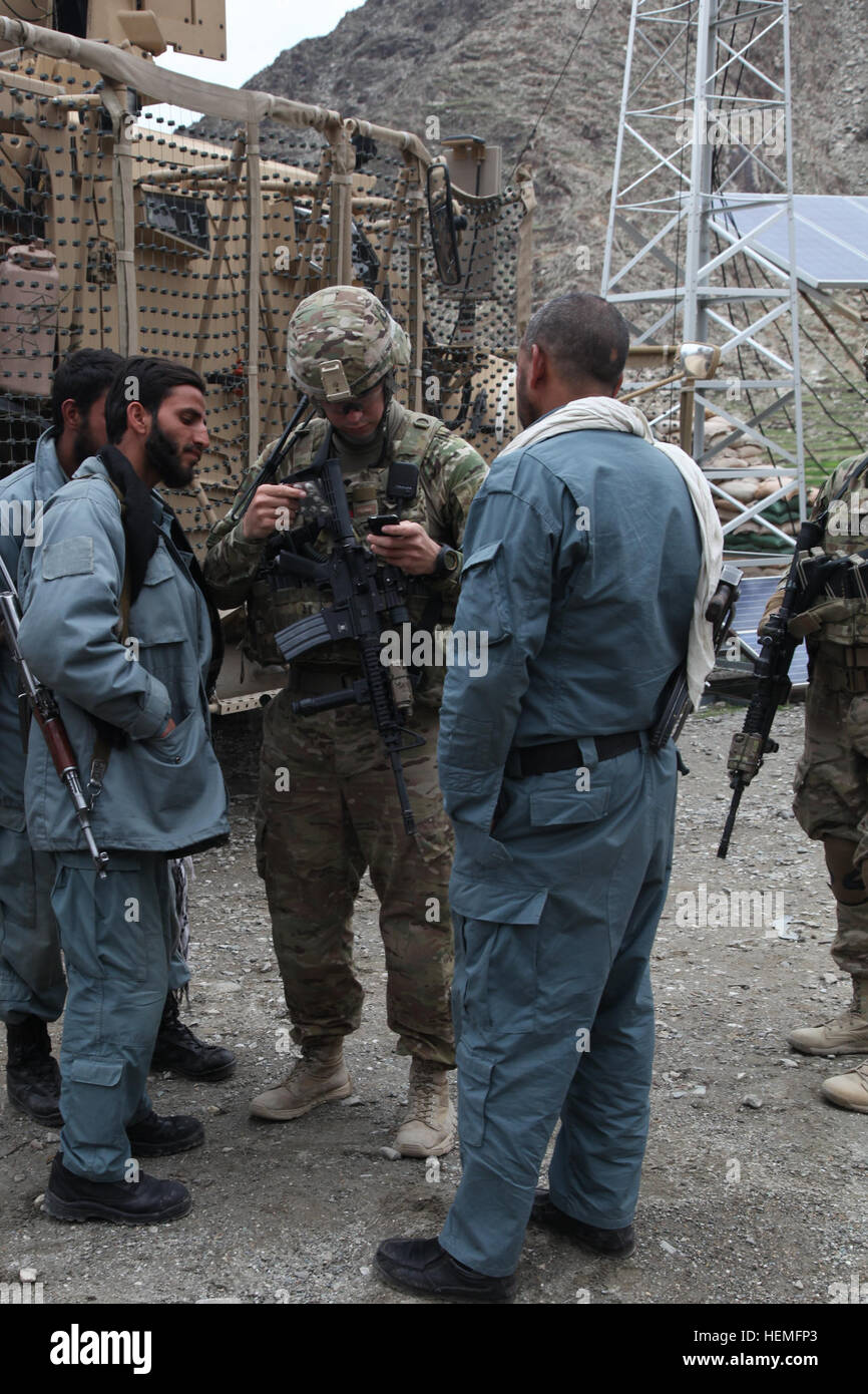 U.S. Army Spc. Anthony Christensen, assigned to Security Force Advisory ...