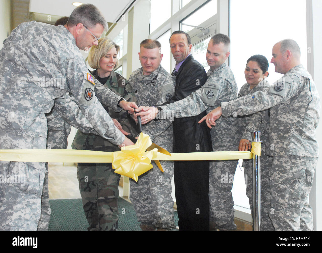 Members of the Womack Army Medical Center command team, gathered for ...