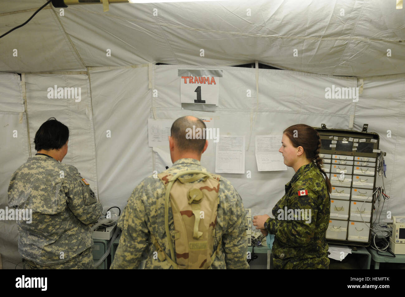 Canadian forces Master Cpl. Calin Ritchie a field nurse from Winnipeg ...
