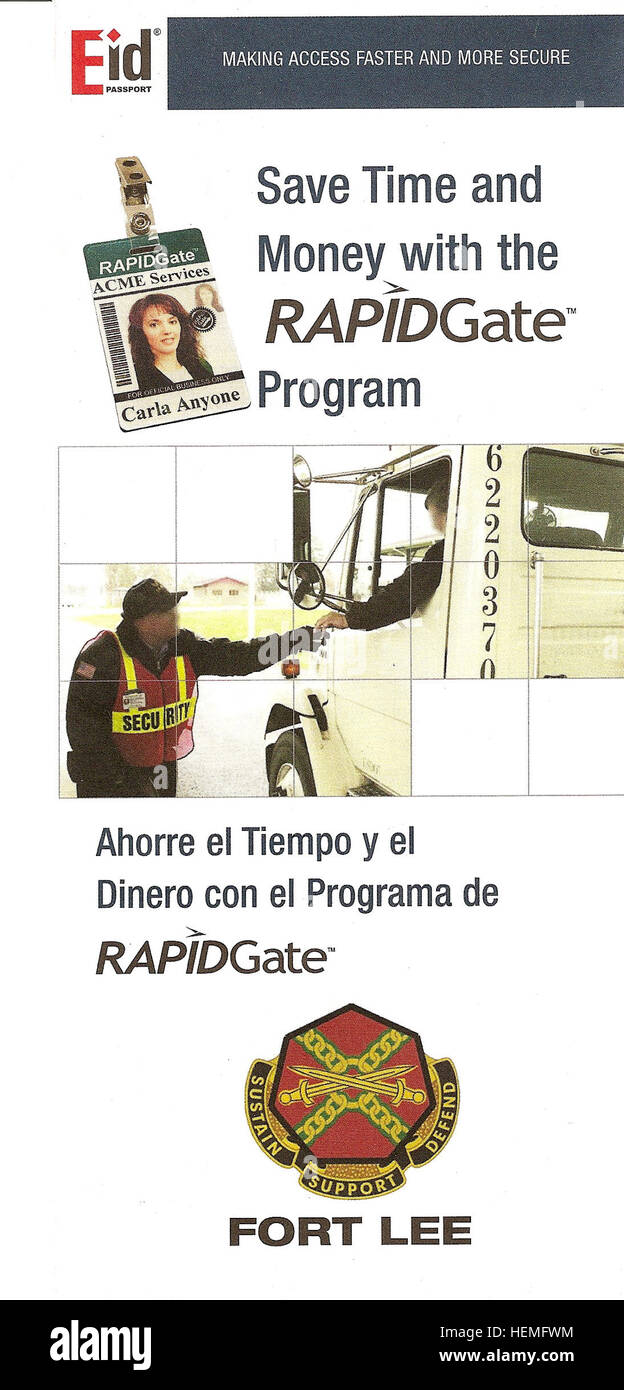 Fort Lee RAPIDgate pamphlet Stock Photo - Alamy