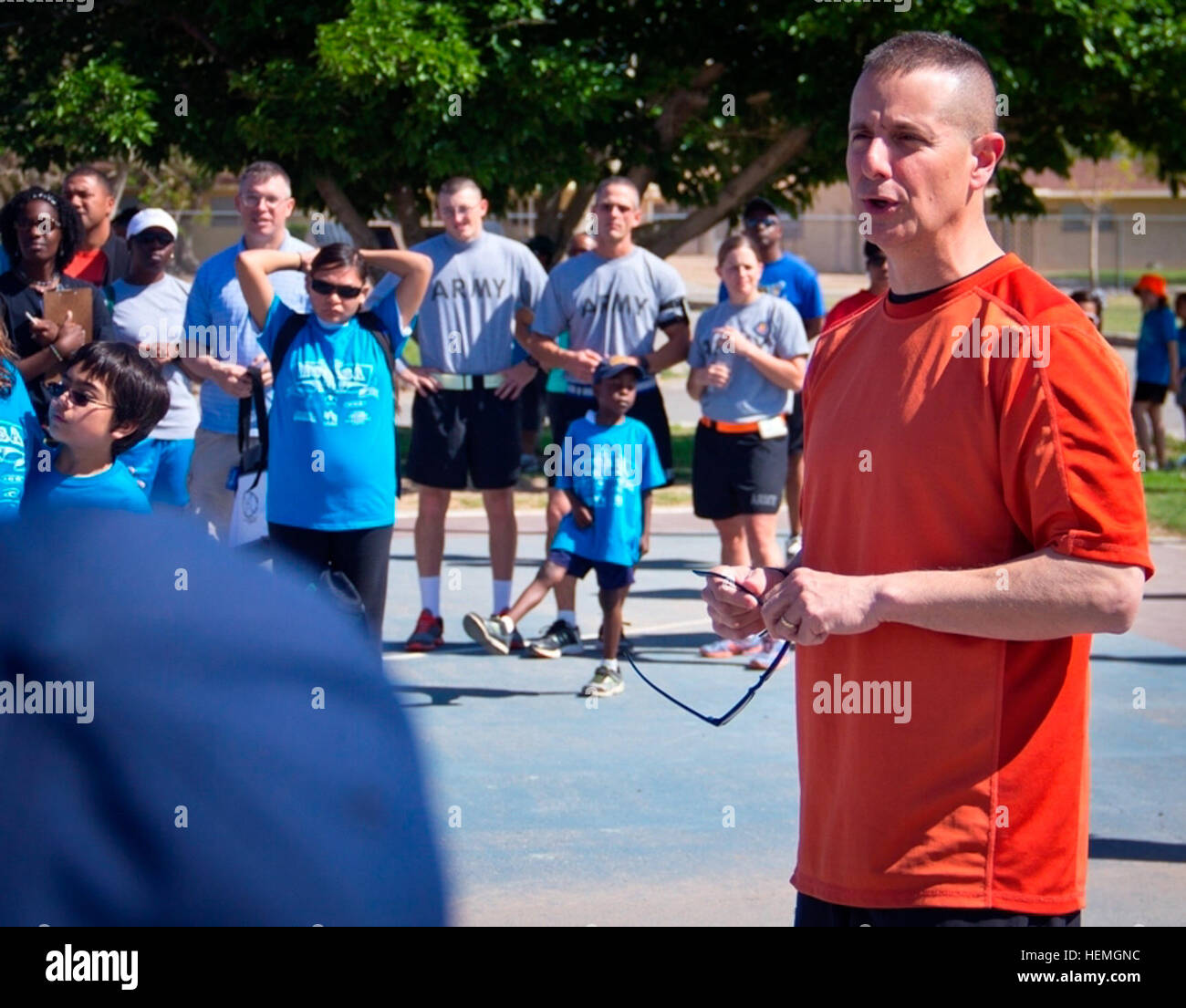 U.S. Army Col. Brant Dayley, right, the garrison commander of Fort ...