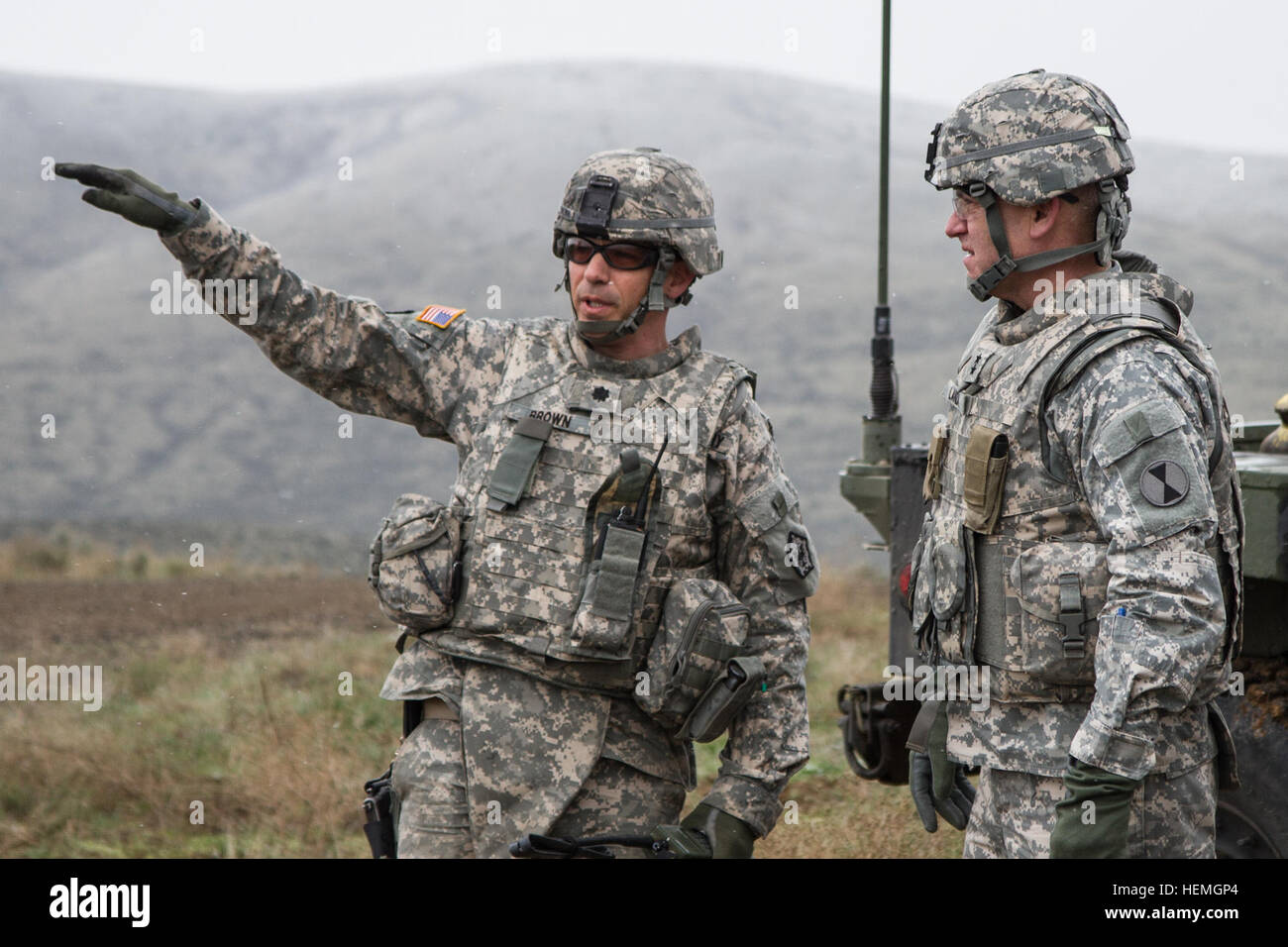 (From right to left) Maj. Gen. Stephen R. Lanza, 7th Infantry Division ...