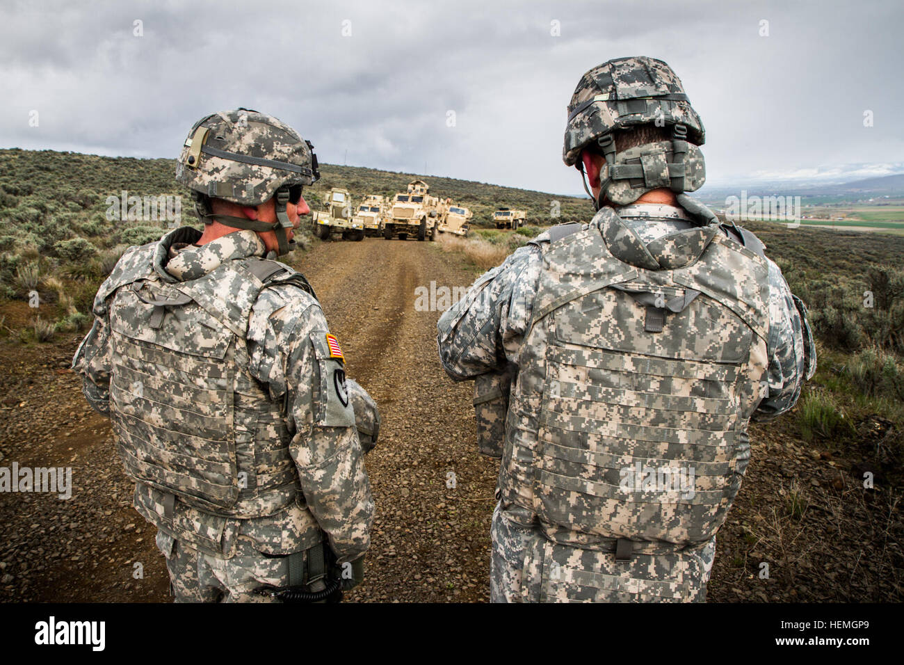 (From right to left) Maj. Gen. Stephen R. Lanza, 7th Infantry Division ...