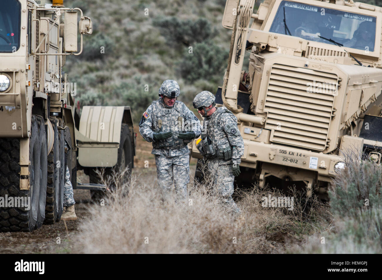 (From left to right) Maj. Gen. Stephen R. Lanza, 7th Infantry Division ...