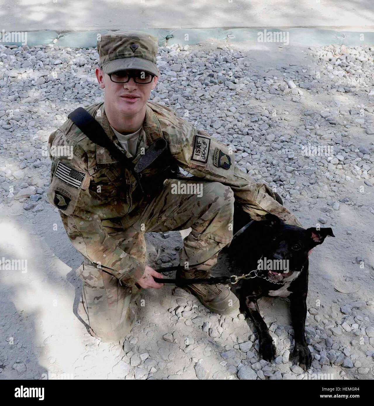 U.S. Army Spc. Matt Kreutzer, a military working dog handler with 1st ...