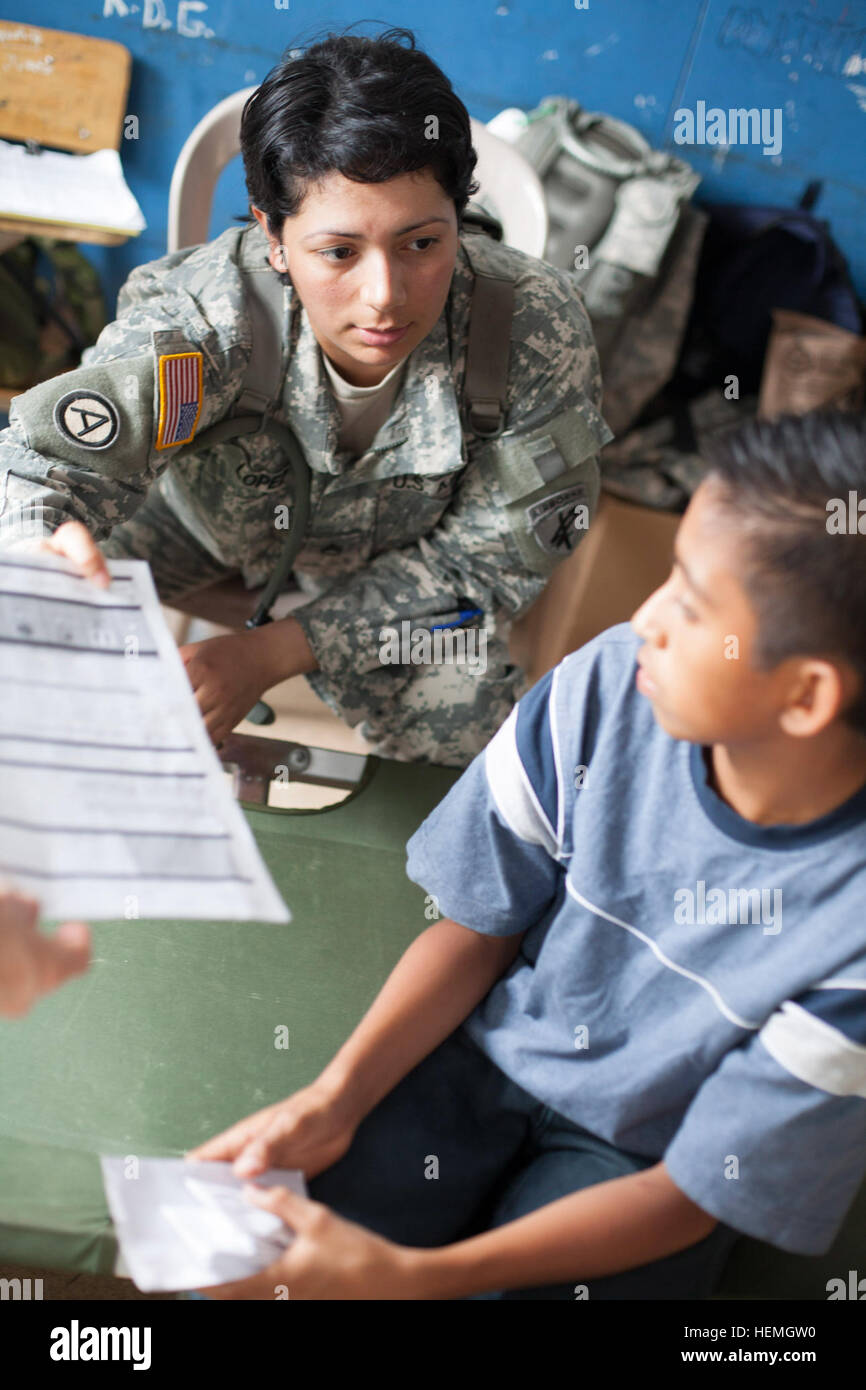 U.S. Army Staff Sgt. Jaleny Lopez, a Spanish interpreter with the 490th ...