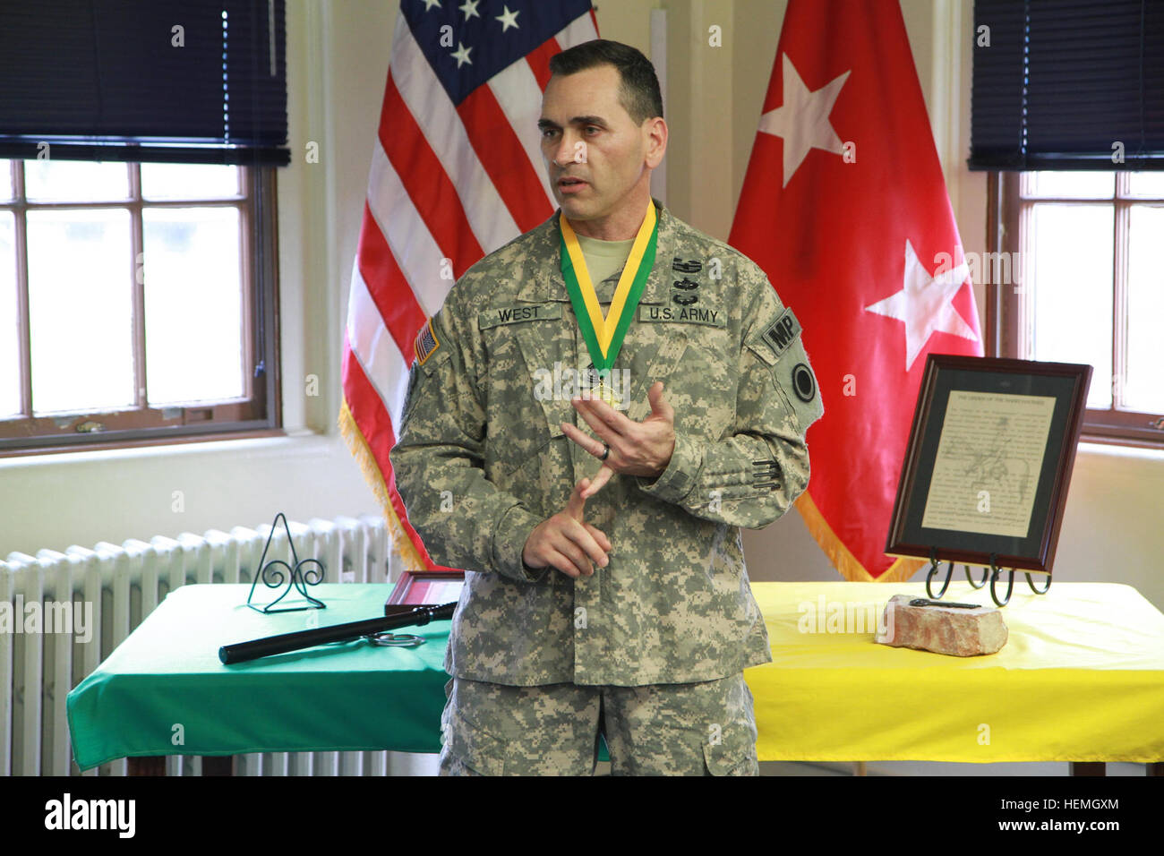 U.S. Army Sgt. Maj. Alan J. West, the I Corps provost marshal sergeant ...
