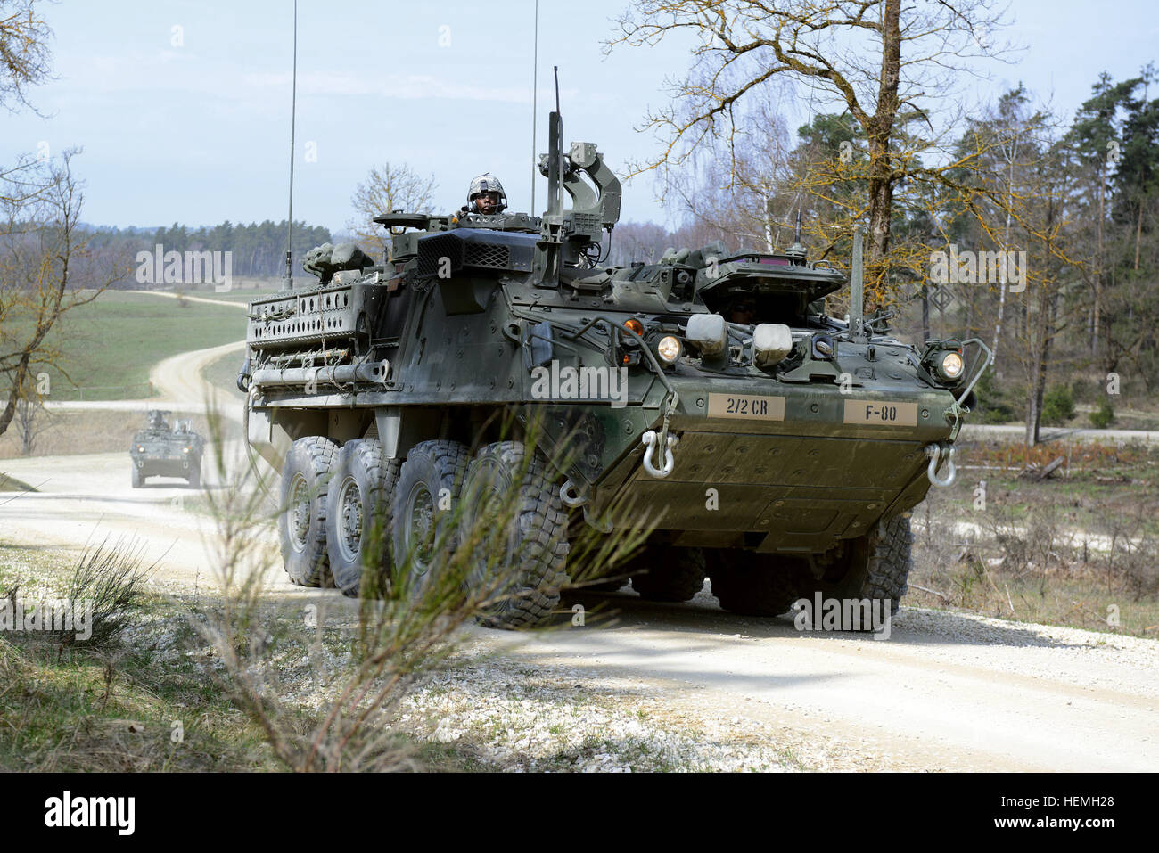 U.S. Army soldiers with the 2nd Squadron, 2nd Cavalry Regiment maneuver ...