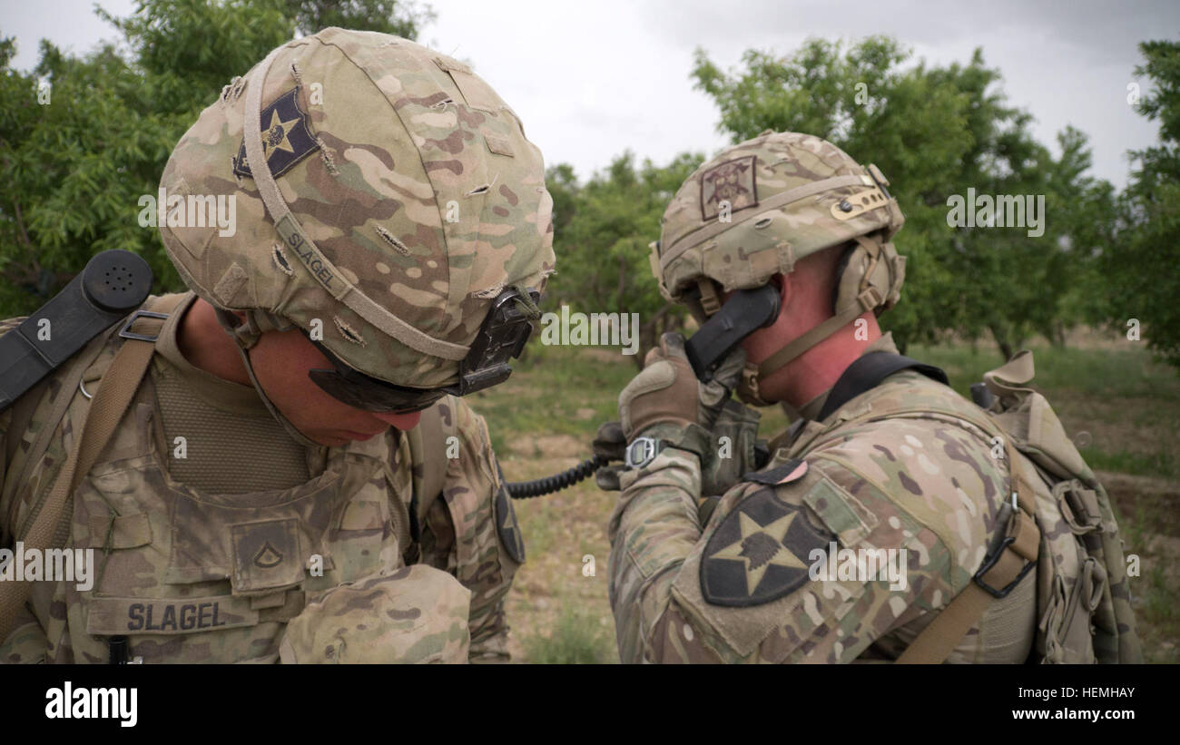 Army Pvt. First Class Frederick Slagel (left), Radio Telephone Operator ...