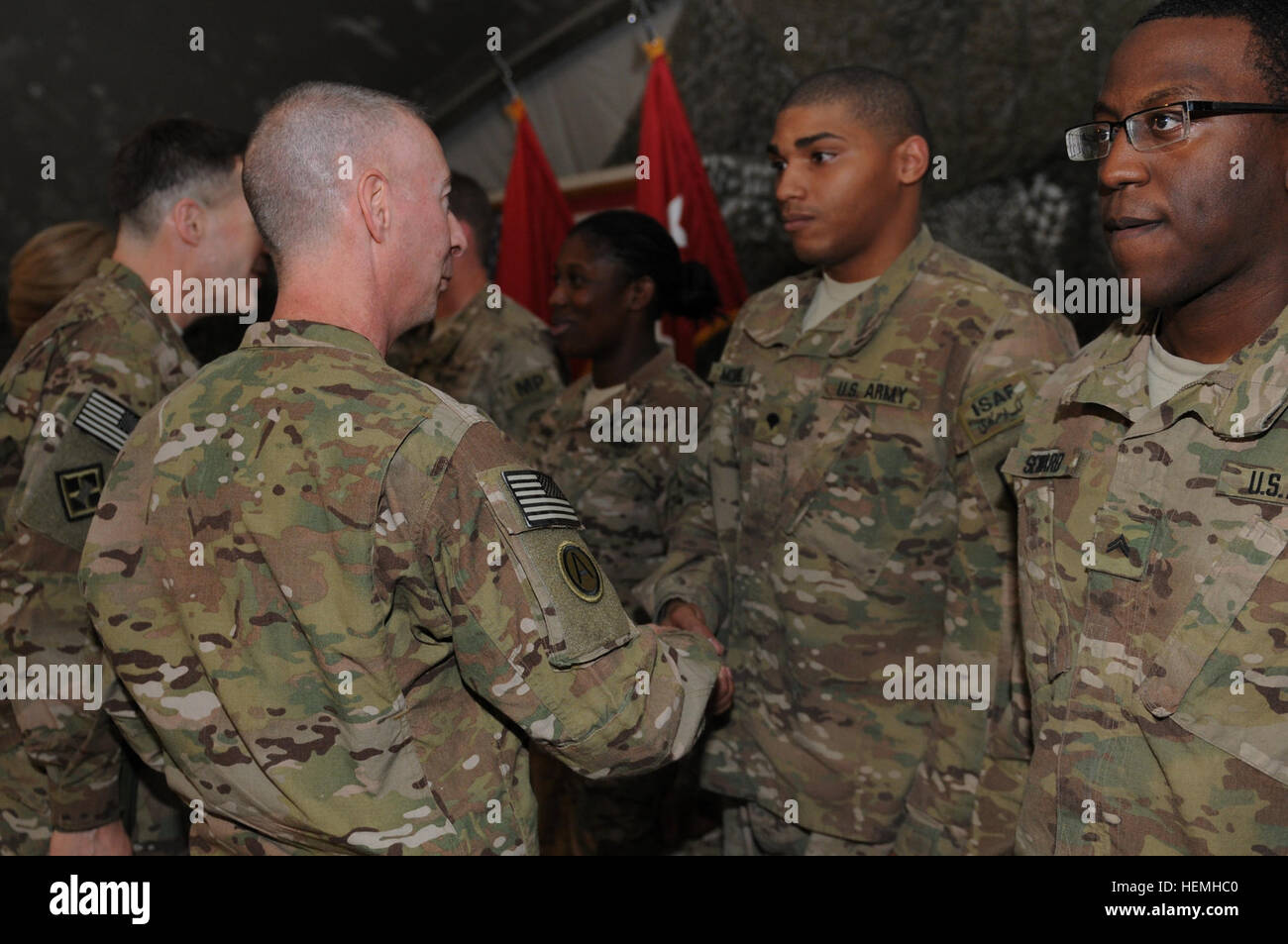 Command Sgt. Maj. James Lambert and Lt. Gen. Jeffrey Talley, commanding ...