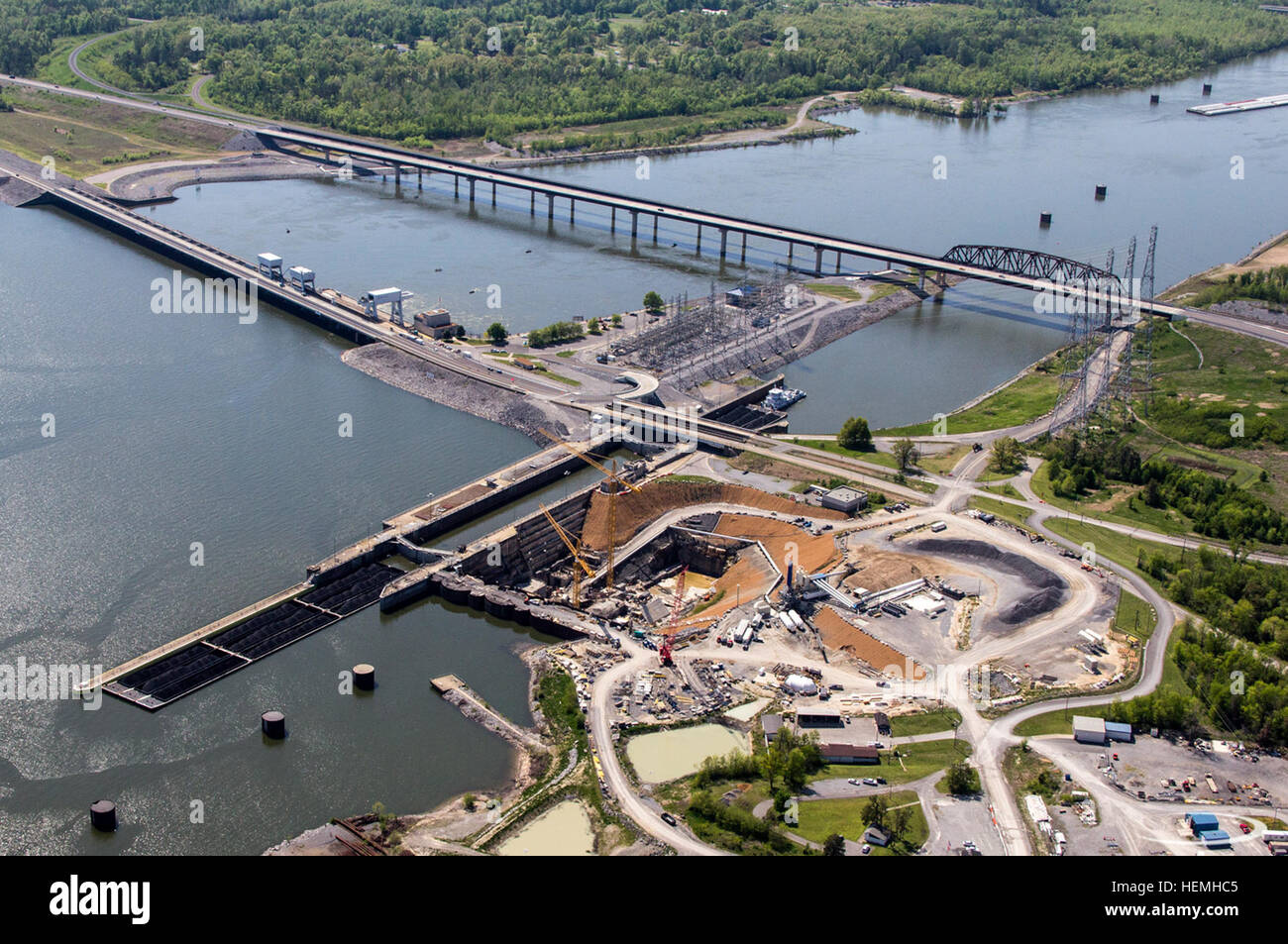 This aerial photo of the Kentucky Lock Addition project taken April 26 ...