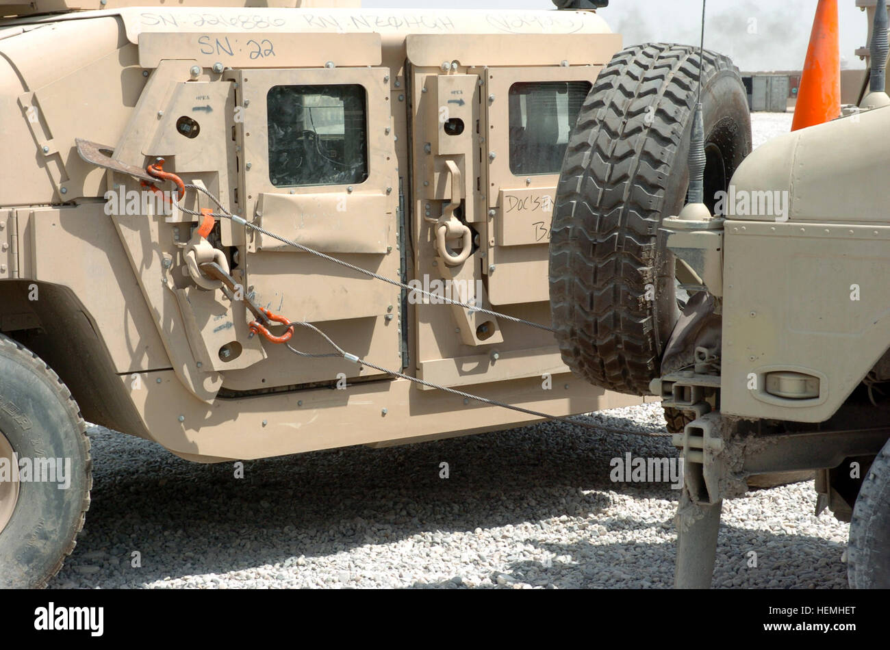 CAMP VICTORY, IRAQ--One M1114 humvee from Command Sgt. Maj. Neil ...