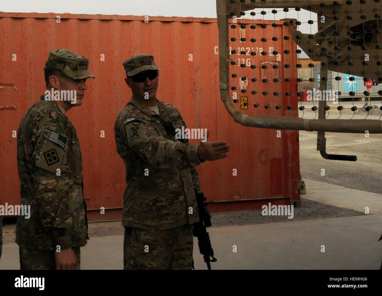 Sgt. Jonathon Jones briefs Lt. Gen. Jeffrey Talley, commanding general ...