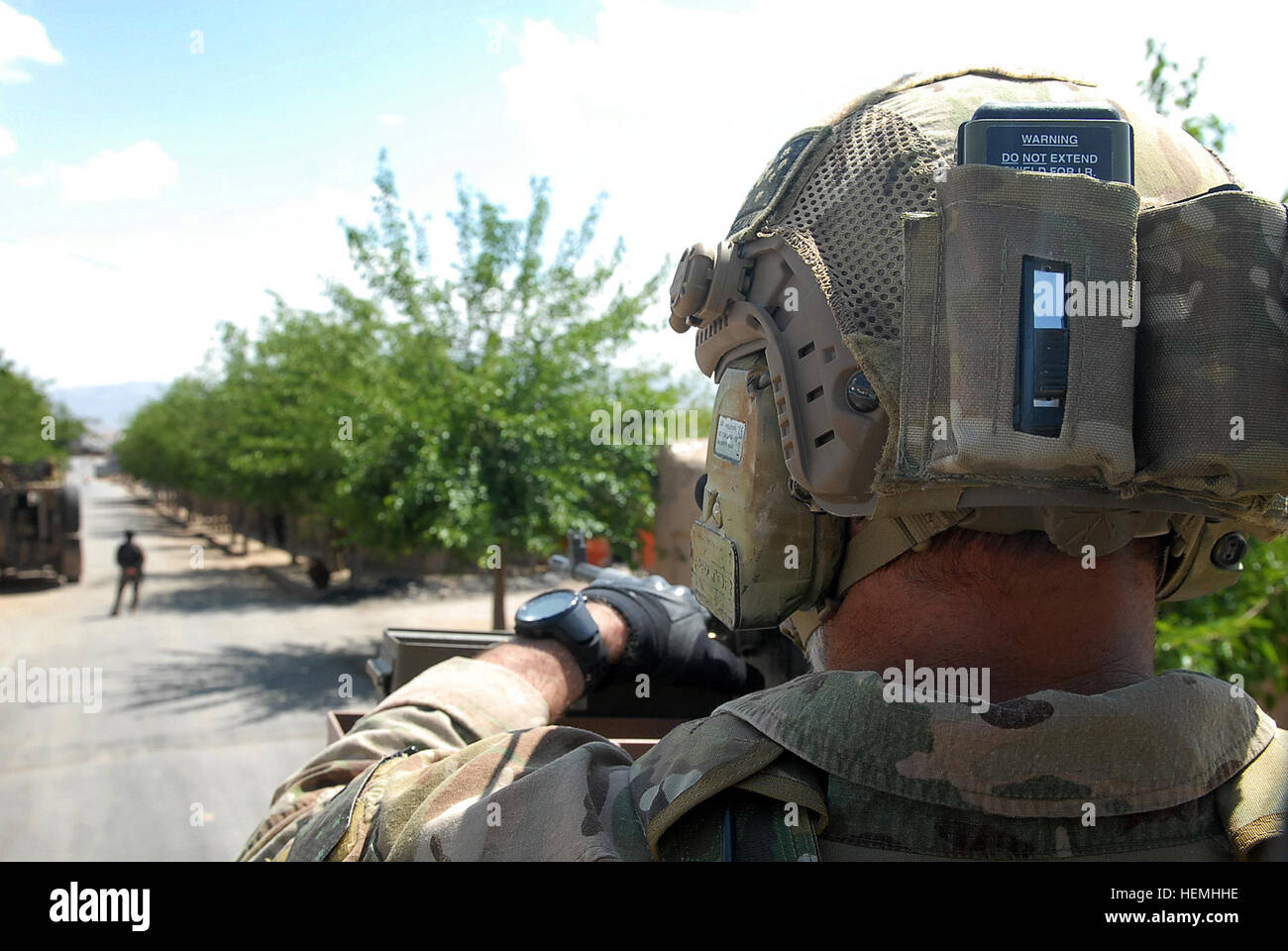 A member of Australia's Special Operations Task Group (SOTG) provides ...
