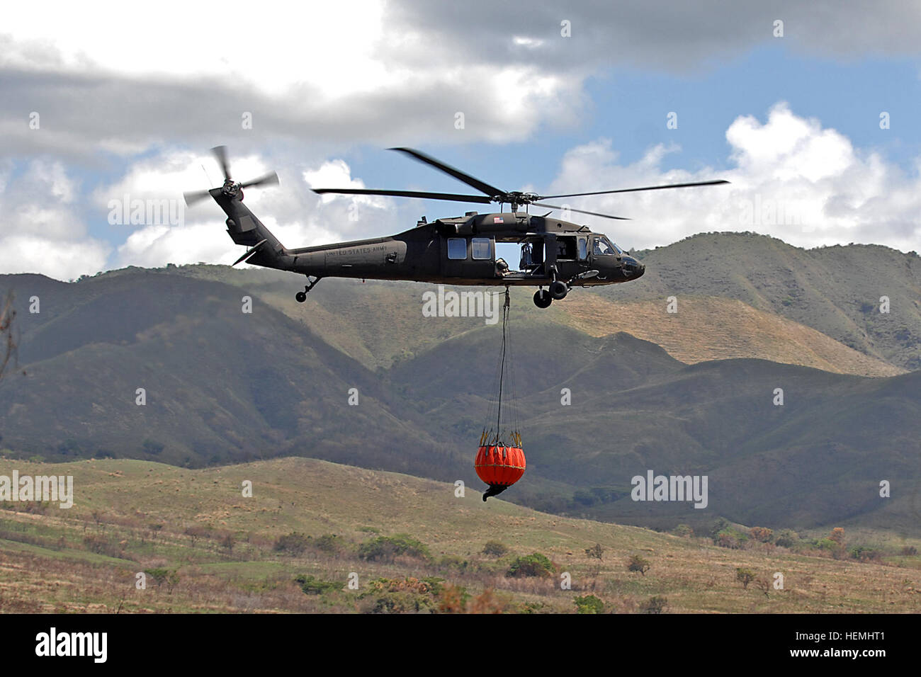 Army Aviators of the Puerto Rico National Guard in a UH-60 Black Hawk ...