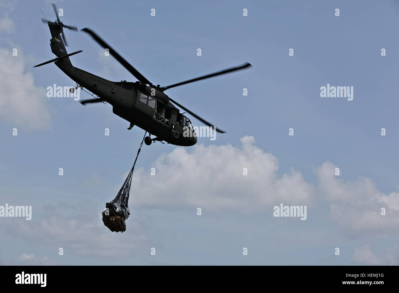 A U.S. Army UH-60 L Blackhawk Helicopter assigned to Alpha Company, 2 ...