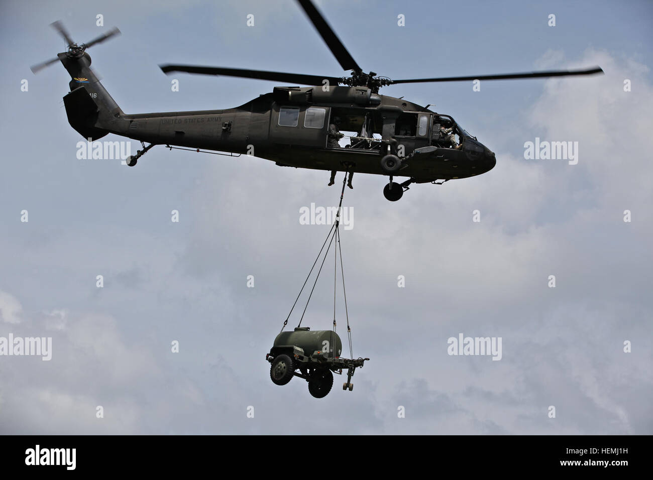A U.S. Army UH-60 L Blackhawk Helicopter assigned to Alpha Company, 2 ...