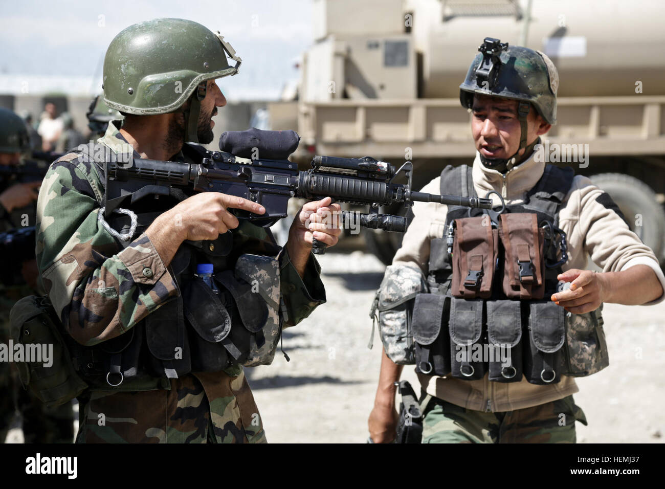 An Afghan National Army commando with 3rd Company, 1st Special ...