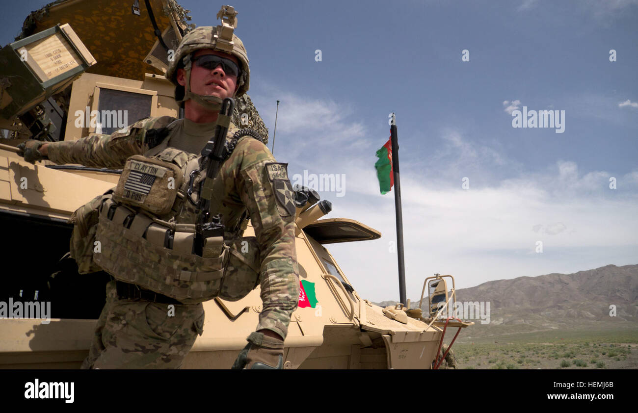 U.S. Army Sgt. Justin Clayton, Arrow Troop, 2nd Squadron, 1st Cavalry ...