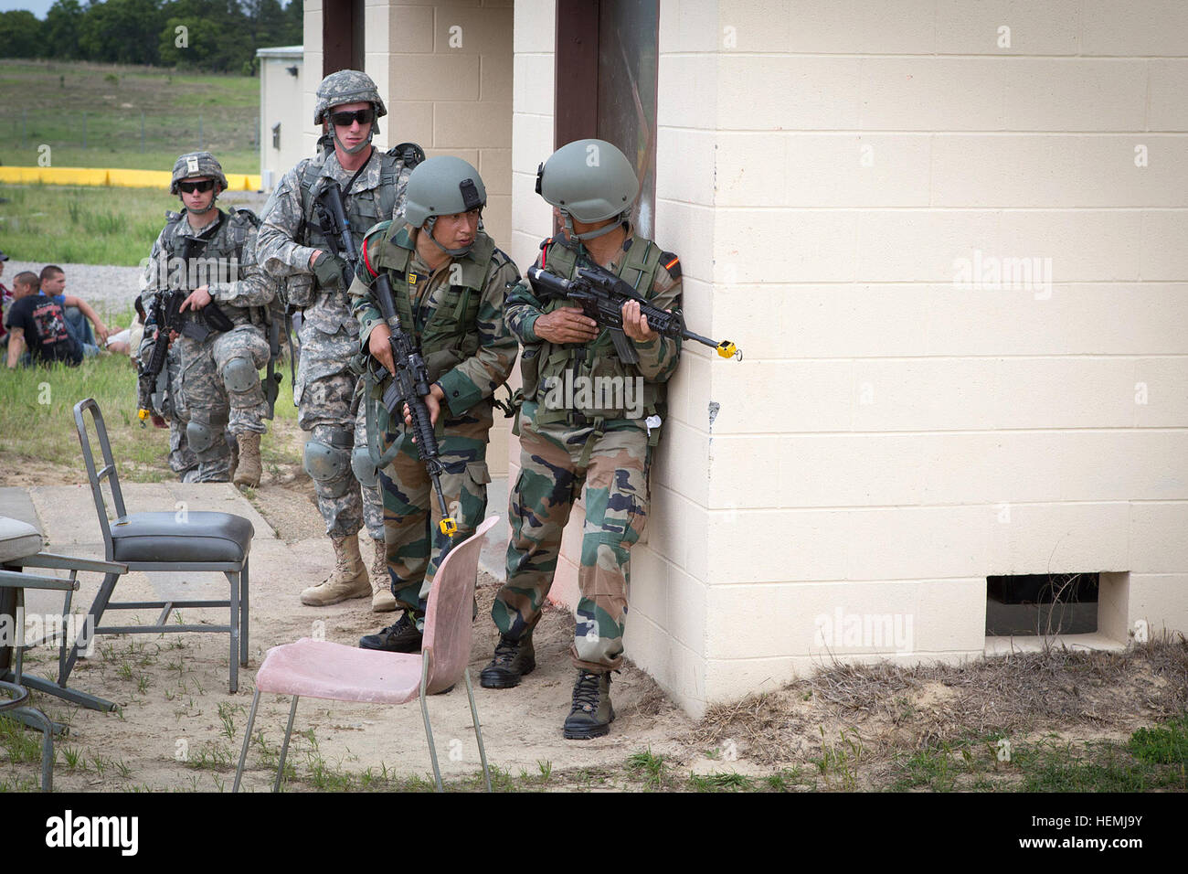 Indian Army soldiers with 2nd Battalion, 5th Gurkha Rifles, stack ...