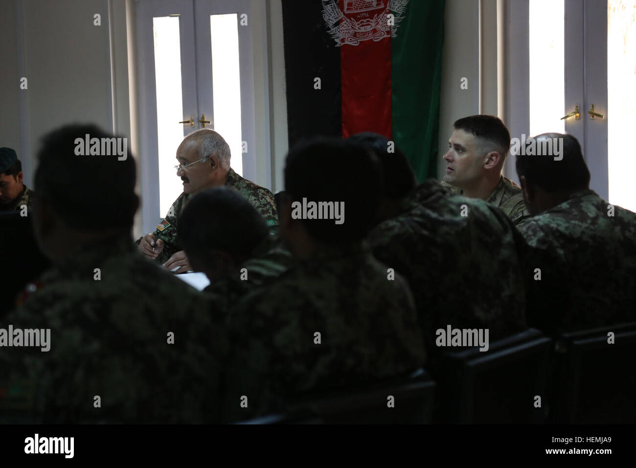 Afghan National Army and U.S. Army leaders conducted a battle update ...