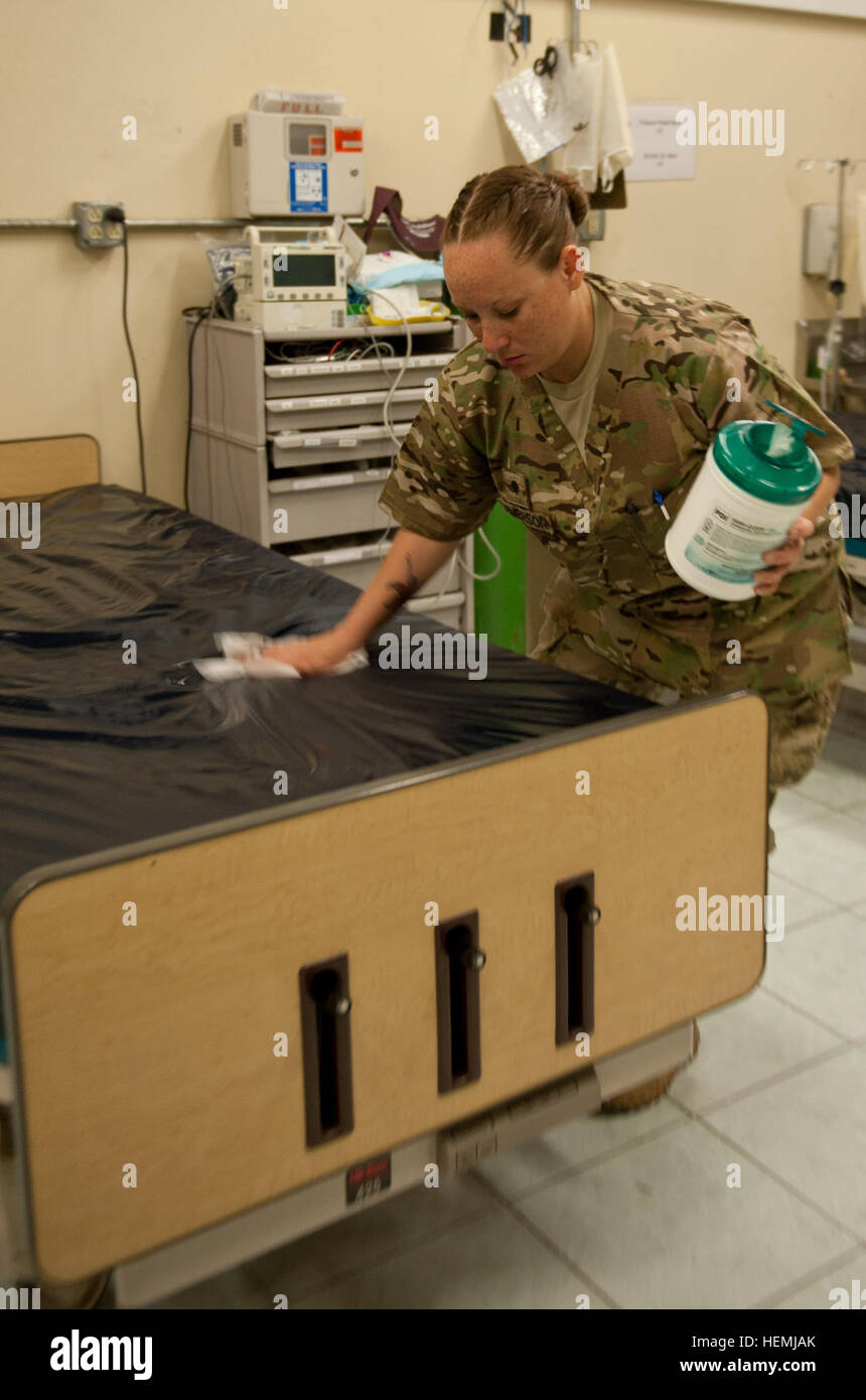 U.S. Army Spc. Stephanie Emerson, medic, Charlie Company, 426th Brigade ...