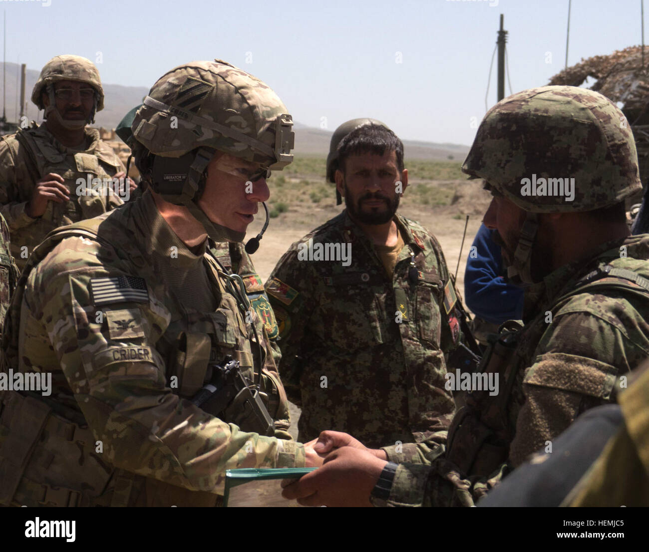U.S. Army Col. James Crider, commander of 1st Brigade Combat Team, 3rd ...