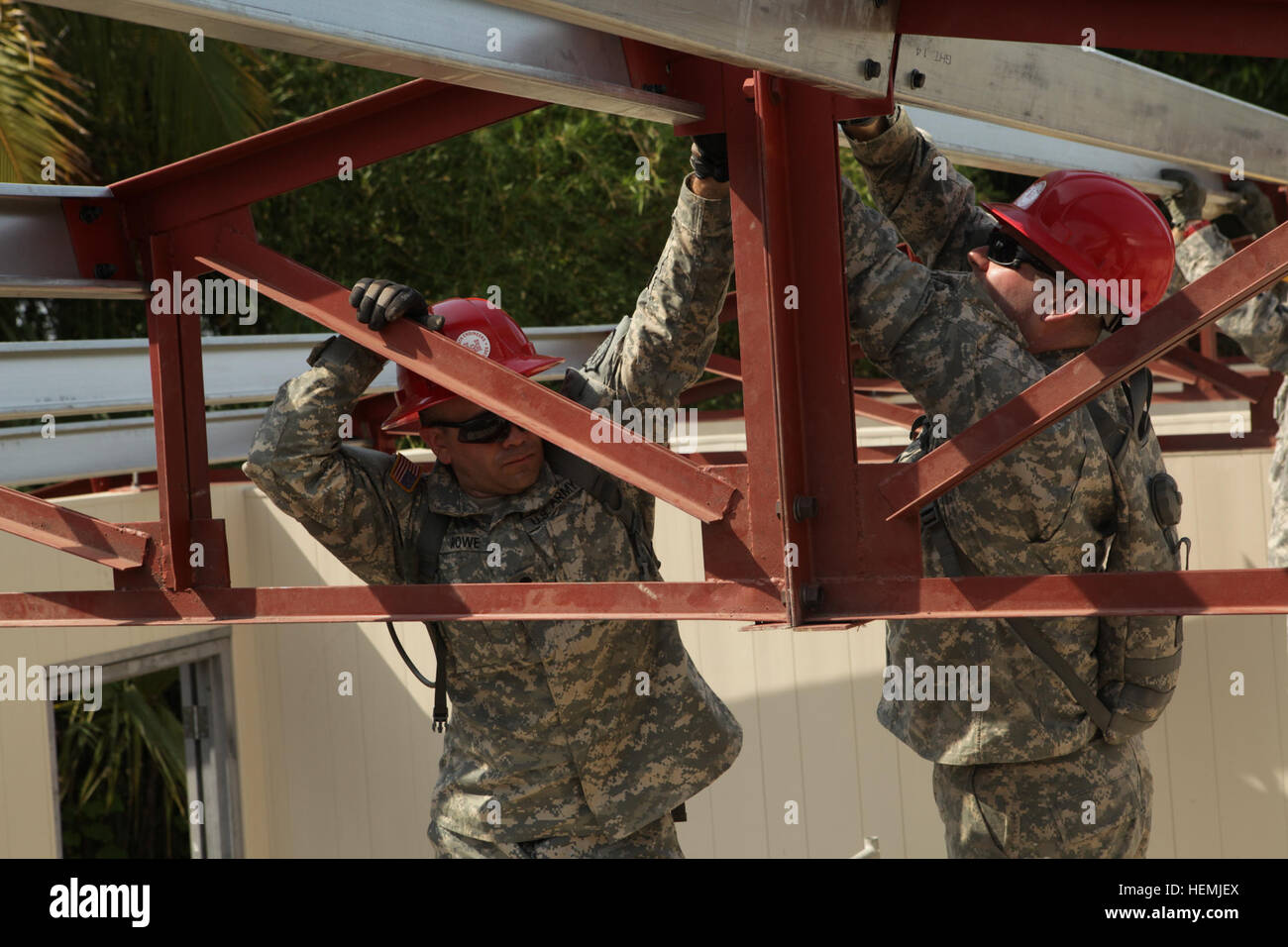 U.S. Army Spc. Jason Rowe (left), and Spc. Nicholas Koenig, both with ...
