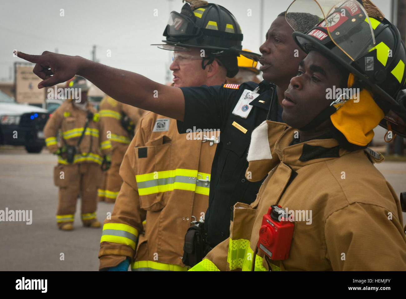 Lieutenant Calvin Baskerville, a Fort Hood police officer, directs U.S ...
