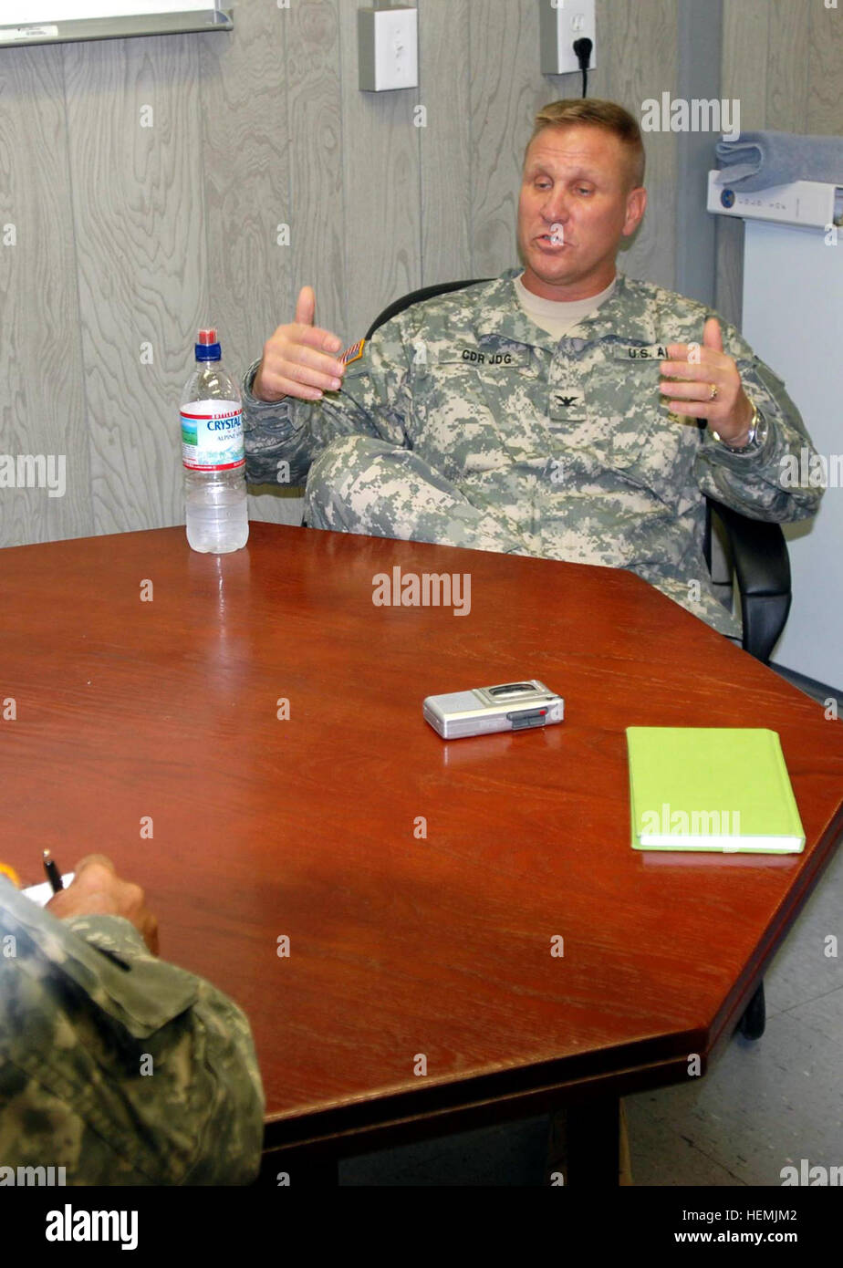 Army Col. Bruce Vargo, commander of Joint Detention Group, Joint Task ...