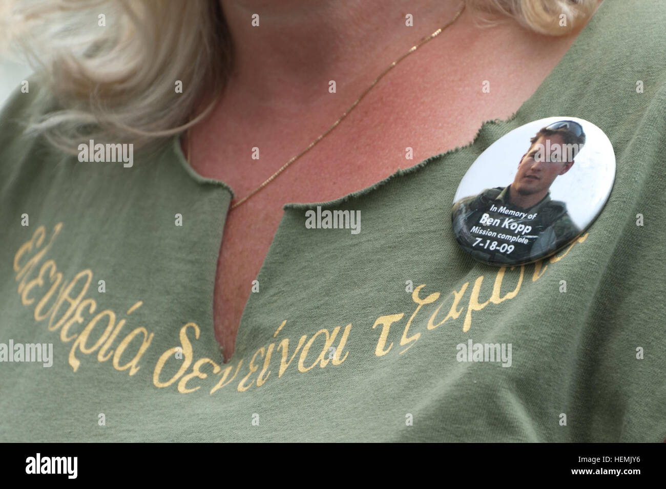 Jill Stephenson, mother of U.S. Army Cpl. Benjamin S. Kopp, who passed ...