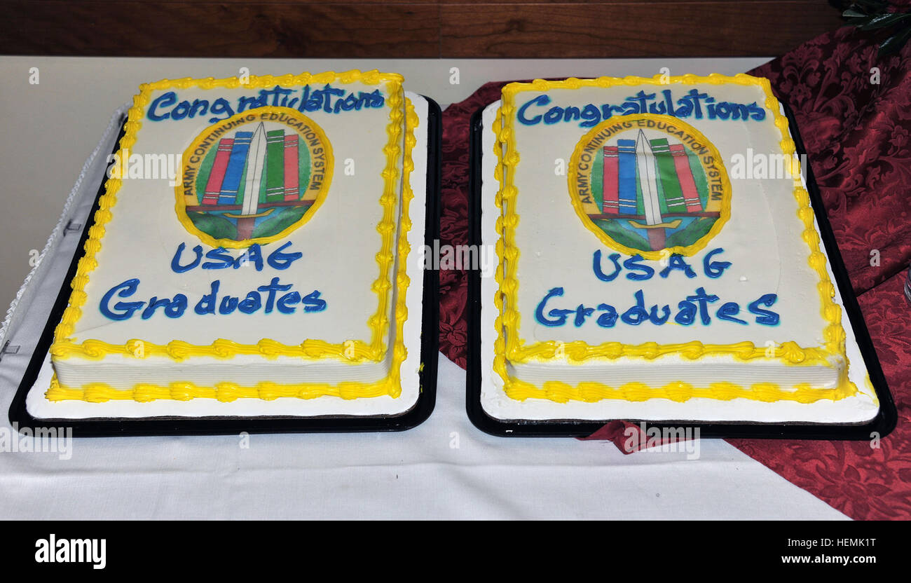The Graduation Recognition Ceremony cakes are displayed at Caserma ...