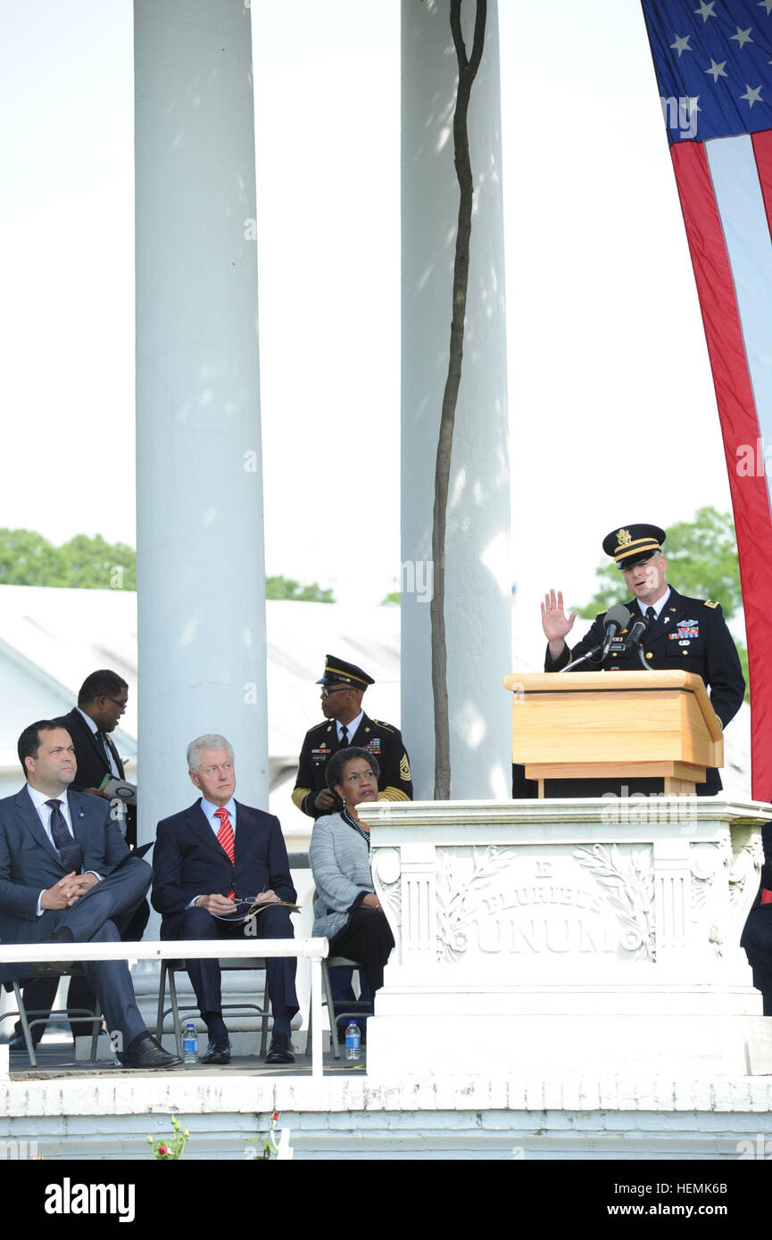 U.S. Army Capt. Matthew Madison, a chaplain, gives opening words of ...