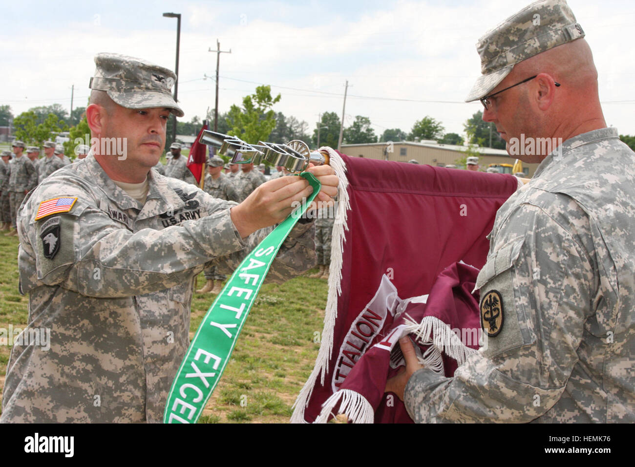 The Fort Campbell Warrior Transition Battalion command team, Col ...