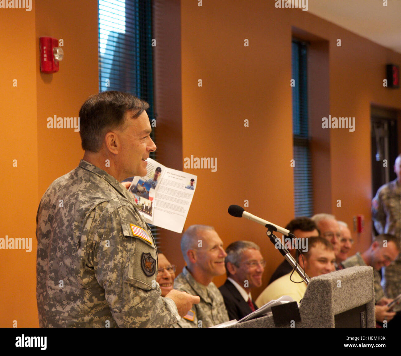 U.S. Army Maj. Gen. Gill Beck, left, the commander of the 81st Regional ...