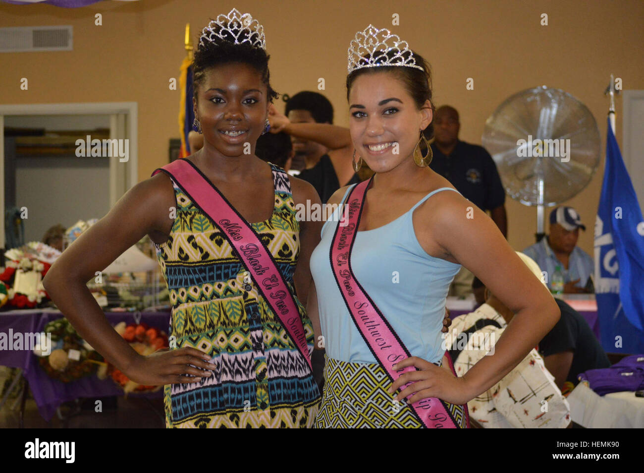 Mariah Walker, left, and Whitley Tucker, both Miss Black El Paso, were ...