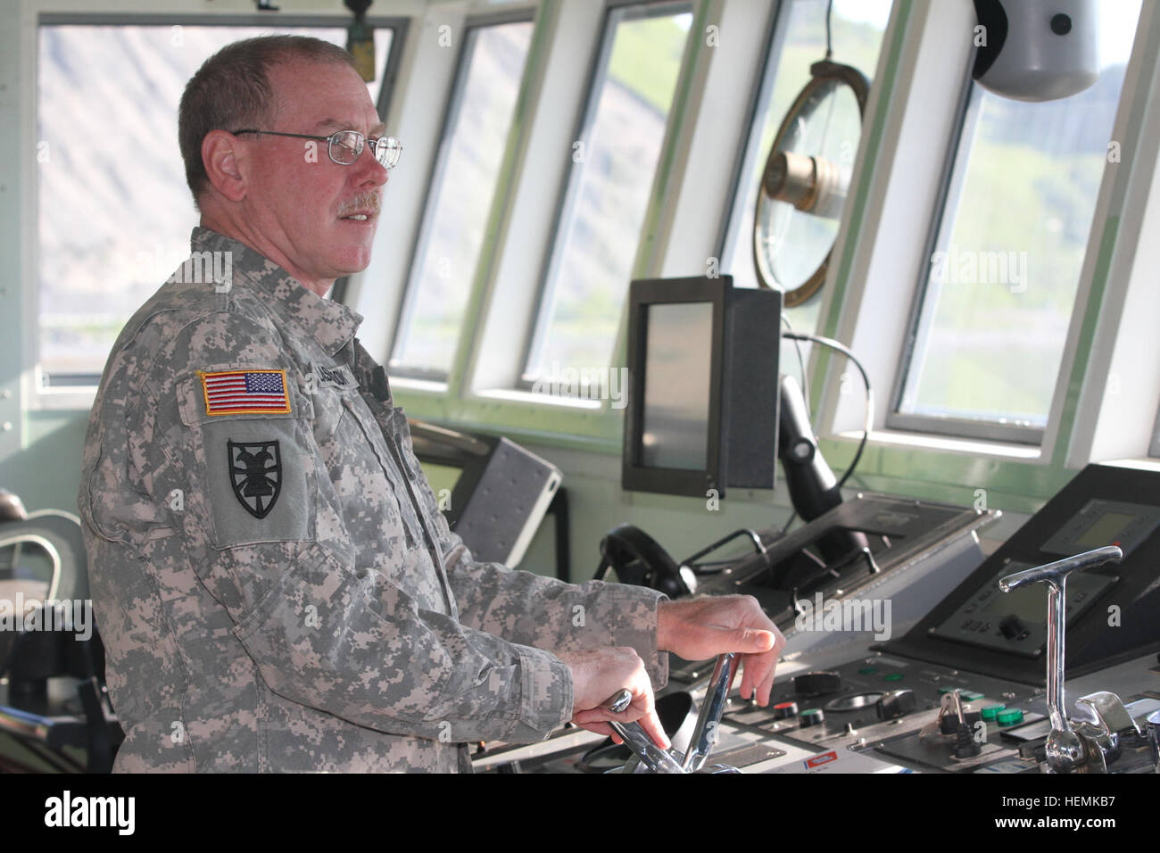 U.S. Army Chief Warrant Officer 4 Ken Lashbrook, a vessel master ...