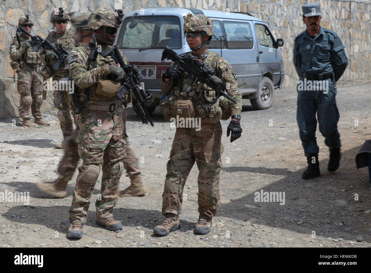 U.S. Army 1st Sgt. Jamal R. Jenkins and Staff Sgt. Michael D. Vu with ...