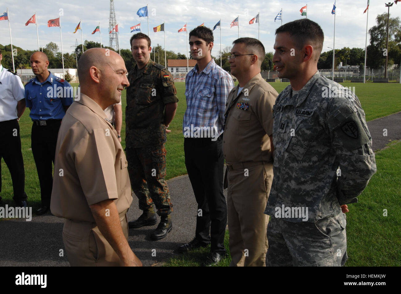 The Supreme Headquarters Allied Powers Europe soccer team presents a ...
