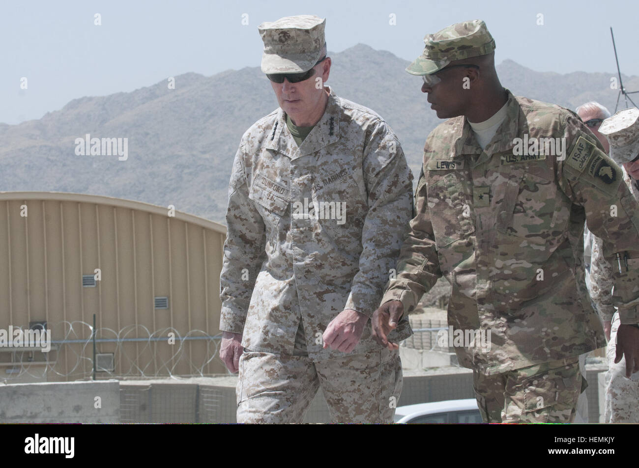 U.S. Army Brig. Gen. Ronald Lewis, right, the deputy commanding general ...