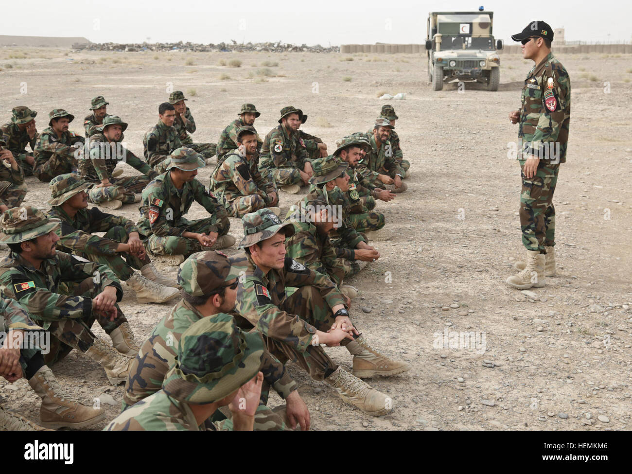An Afghan National Army commando platoon leader with 2nd Company, 3rd ...