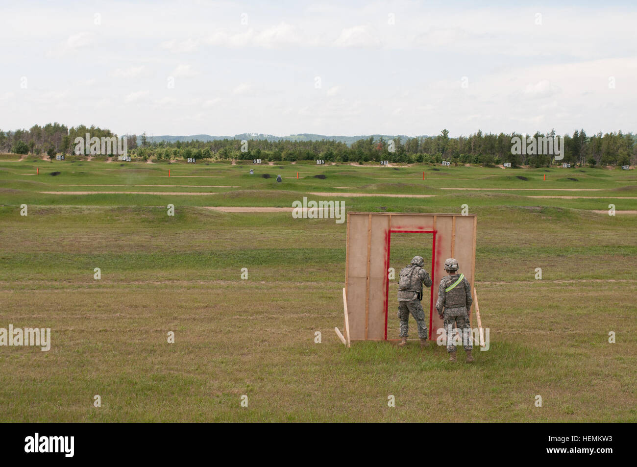 An Army Reserve Best Warrior candidate engages targets during the ...