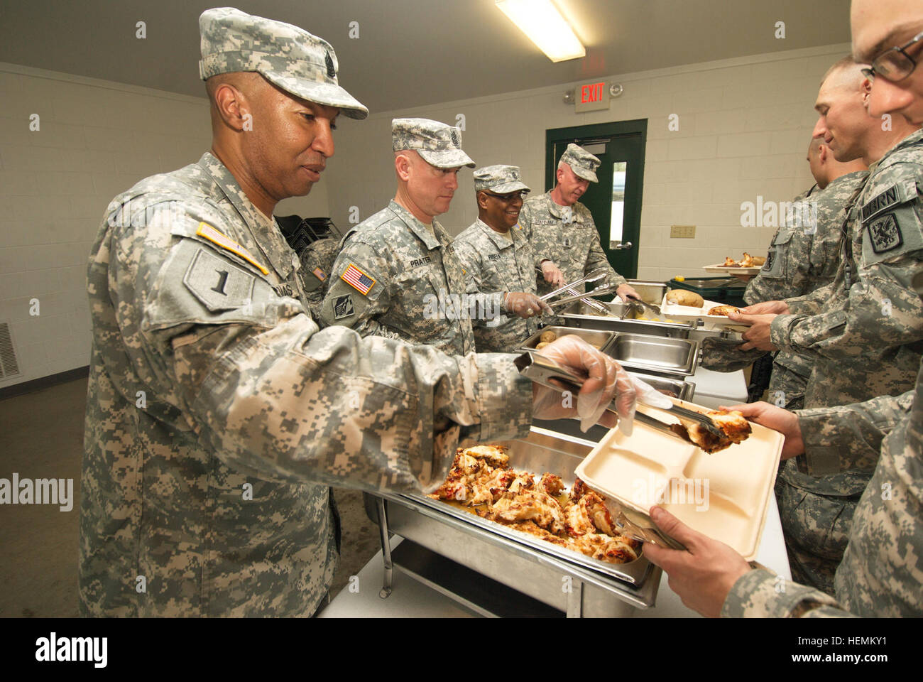 U.S. Army Command Sgt. Maj. Luther Thomas Jr., left, senior enlisted ...