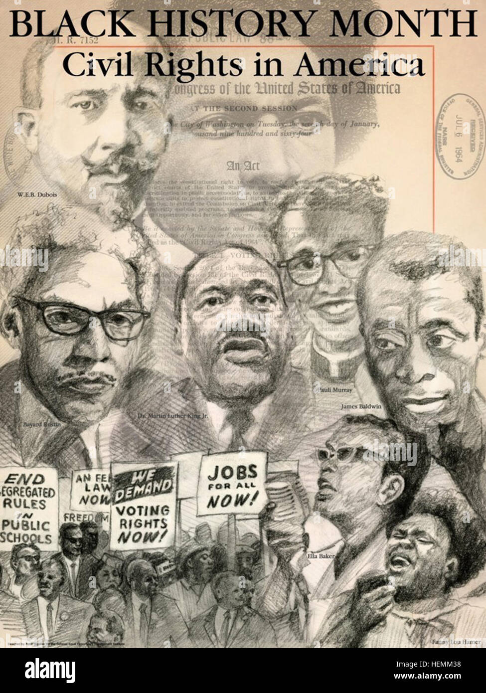 Black History Month Civil Rights in America poster. (Courtesy of ...