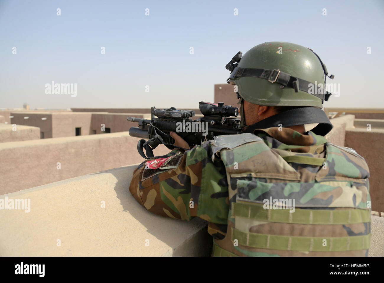 An Afghan National Army commando from 2nd Company, 3rd Special ...