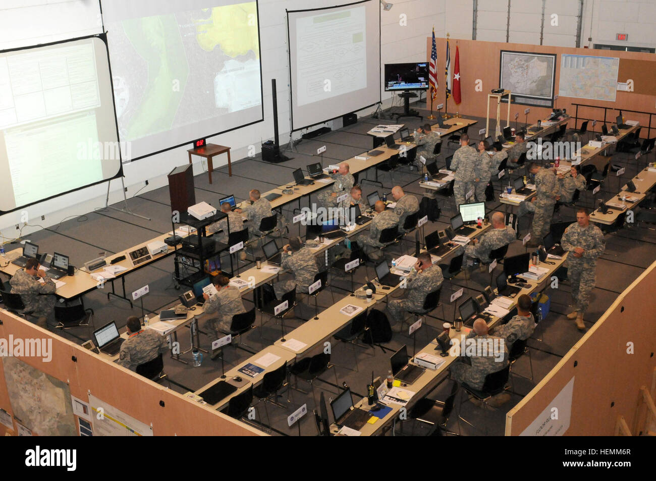 An aerial view of the Joint Operations Center located at Camp Baden ...
