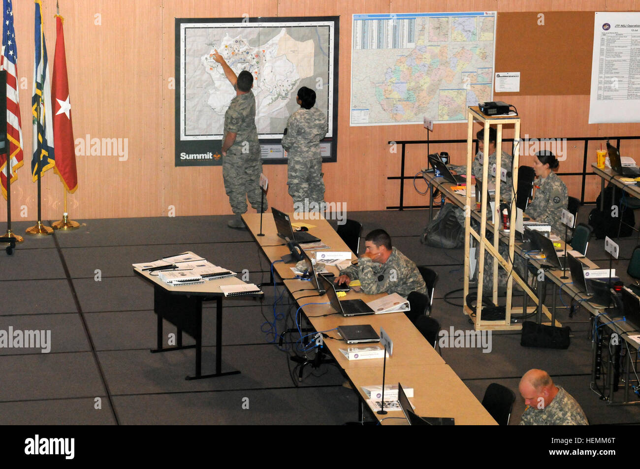 An aerial view of the Joint Operations Center located at Camp Baden ...
