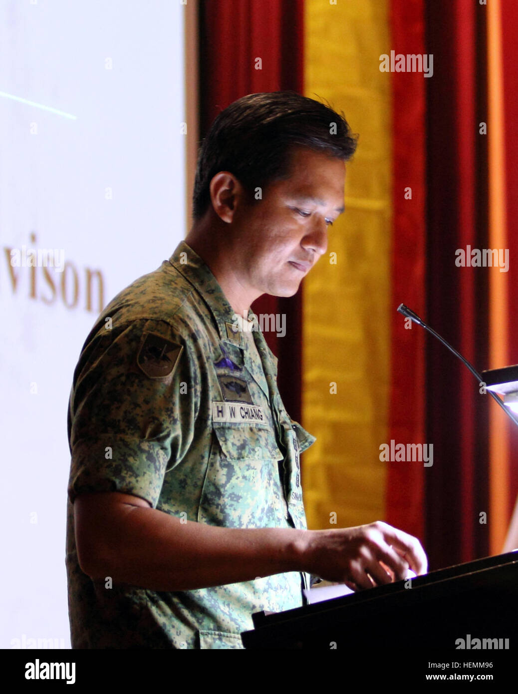 Singapore Army Col. Hock Woon Chiang, 9th Infantry Division commander ...