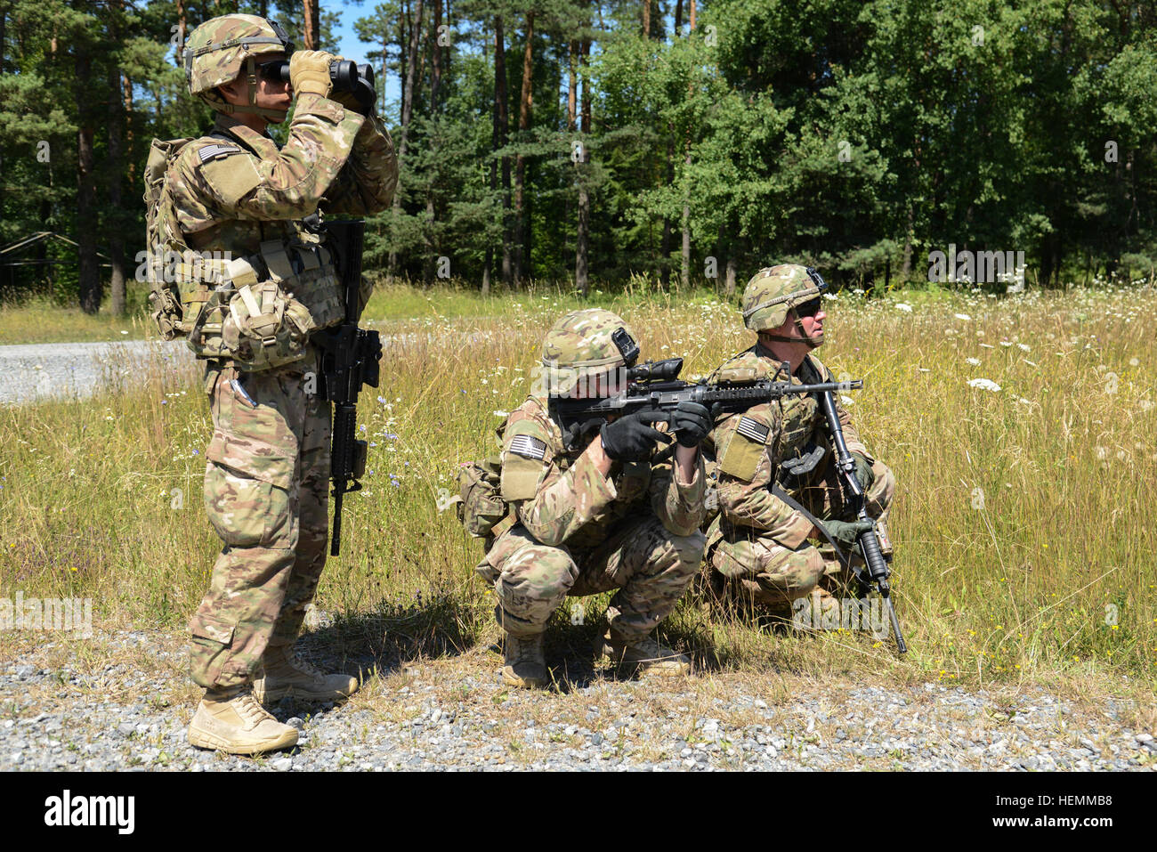 U.S. Soldiers assigned to 3rd Squadron, 2nd Cavalry Regiment, conduct ...