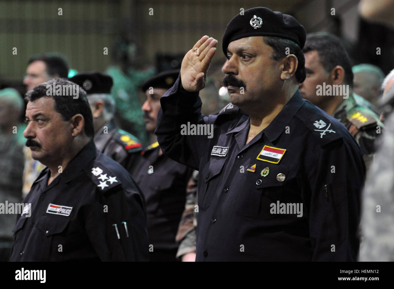 Iraqi Major General Jamal Taher, Commander of Iraqi police of Tikrit ...